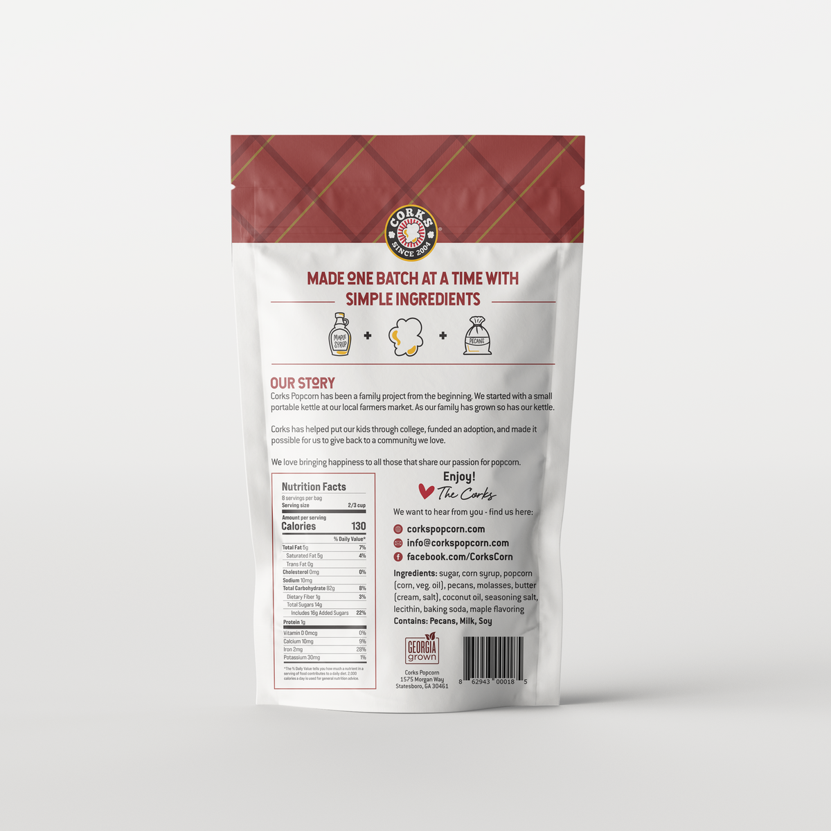 Caramel Maple Pecan (8 oz) | Corks Popcorn